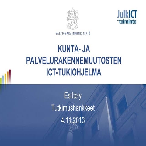 Kuntien ICT muutostuen tutkimus | PPT