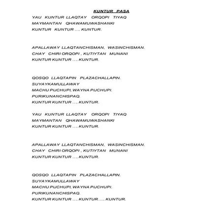 LETRAS DE CONDOR PASA | DOCX