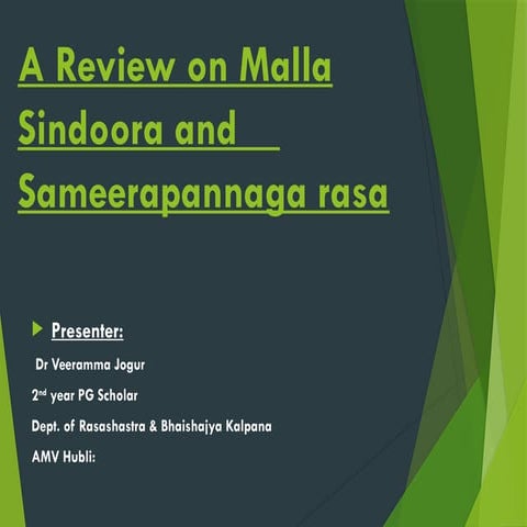 kupipakwa rasayana.pptx details about malla sindoora and sameerapannaga ...