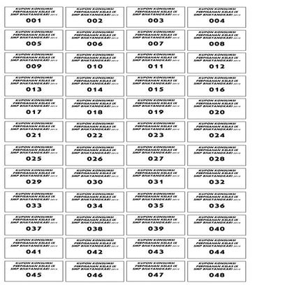 Kupon perpisahan 2015 | DOCX