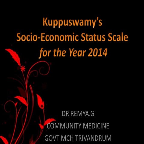 Socio economic status scales | PPTX
