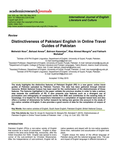 Pakistani English Vs. British English | PPTX | Islam | Religion ...