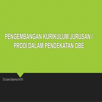 KURIKULUM BERBASIS OBE PENDIDIKAN TINGGI | PDF