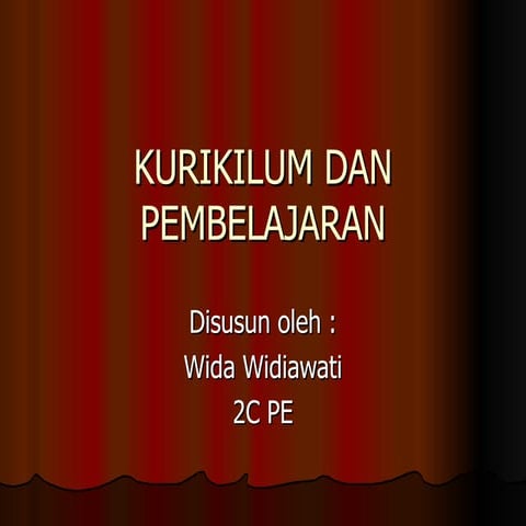 Kurikulum Dan Pembelajaran | PPT