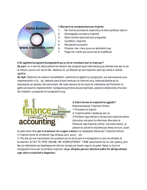 Programi Alpha Web Business | PDF