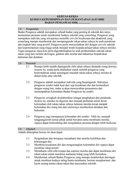 Laporan kem kepimpinan | DOCX