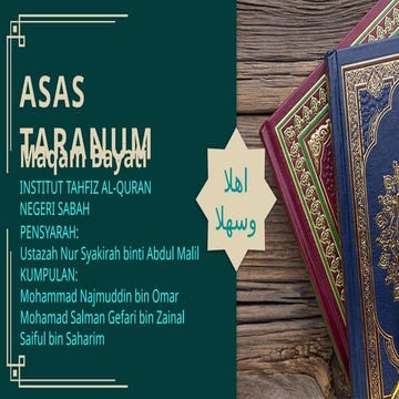 Kursus Pembentangan Asas Taranum(kumpulan) Pensijilan Semester 4.pptx