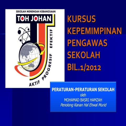 Kursus Pengawas SMKTJ 2012 | PPTX
