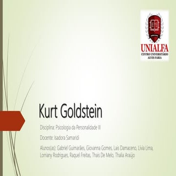 Kurt goldstein | PPTX