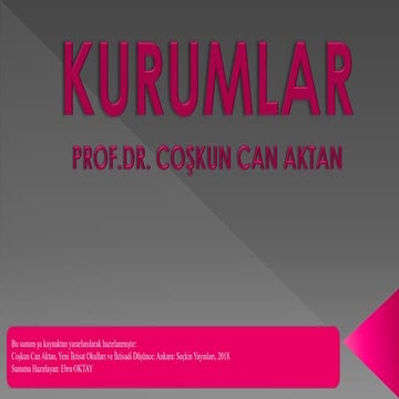 Kurumlar | PPT