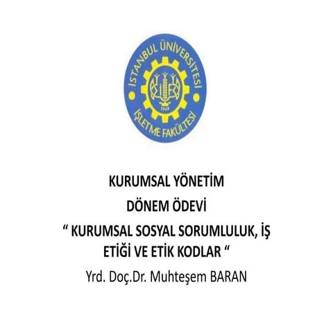 Kurumsal yönetm | PPT