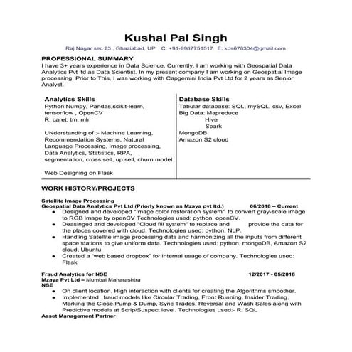 Kushal resume | PDF