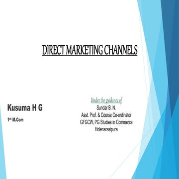 DIRECT MARKETING CHANNELS | PPTX