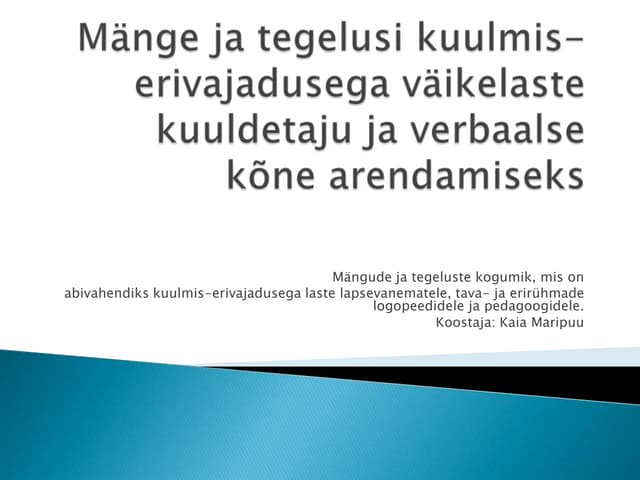 Lugema ja kirjutama õpetamine | PPT