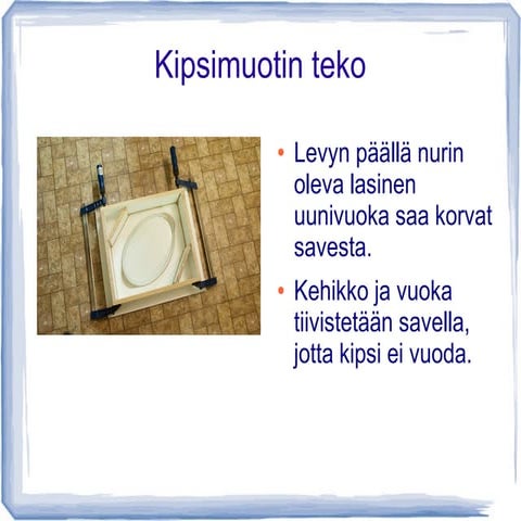 Kipsimuotin teko | PDF