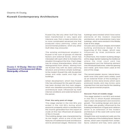 Kuwait - Kuwait contemporary architecture osama al duaig | PDF