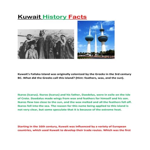 Kuwait history facts | PDF