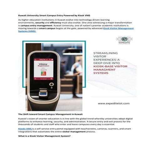 Kuwait University - Smart Campus Entry, Powered by Kiosk VMS.pdf