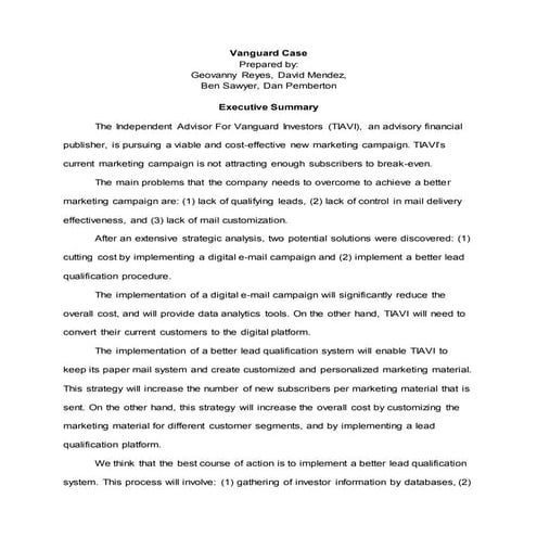 Vanguard case | PDF
