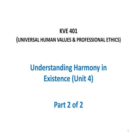 Kve 401 (uhvpe) harmony in existence 2 of 2 | PPT