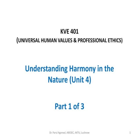 Kve 401 (uhvpe) harmony in nature 1 of 3 | PPTX