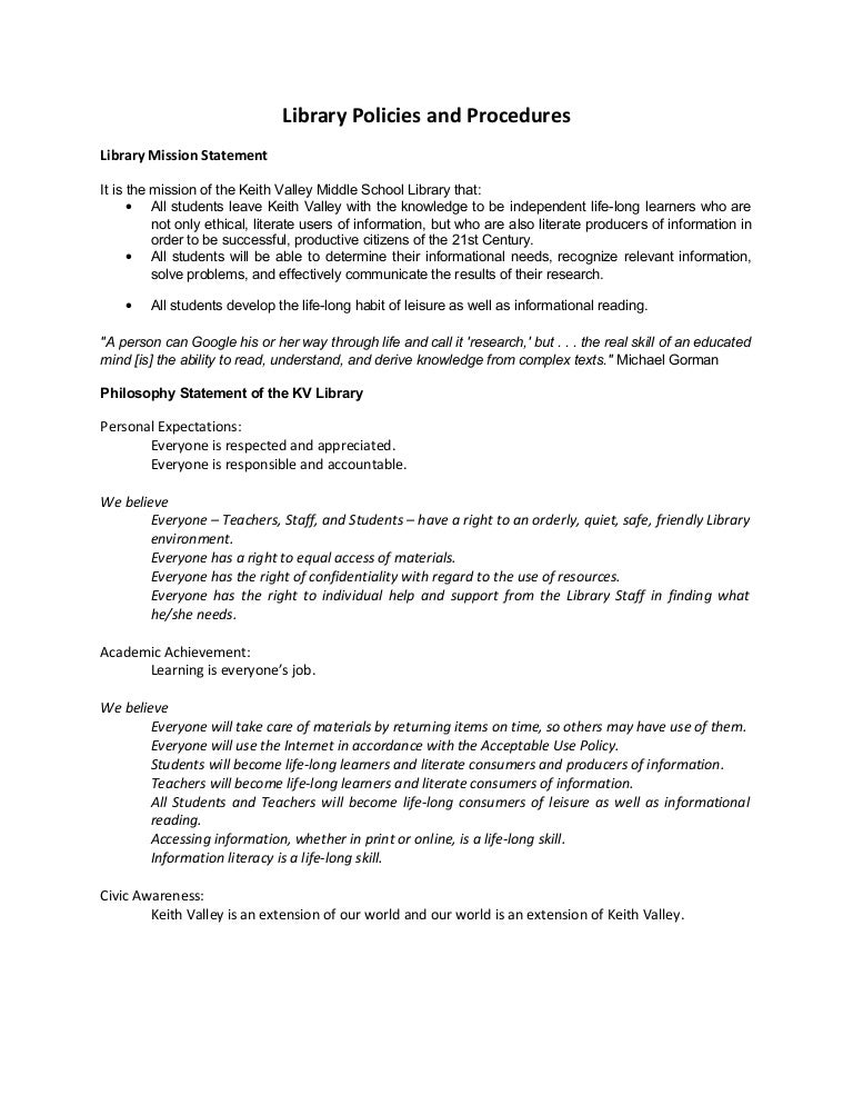 KV Library Guidelines