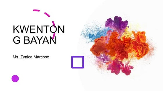 Kwentong bayan, uri at elemento ng kwentong bayan | PPTX