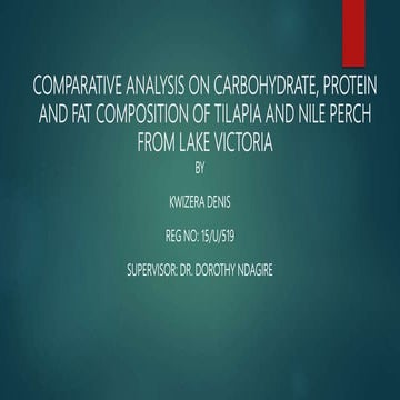 RESEARCH ON NUTRITIVE COMPOSITION OF FISH | PPTX