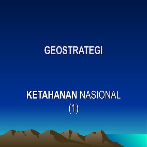 Ketahanan nasional dlm astagatra | PPTX