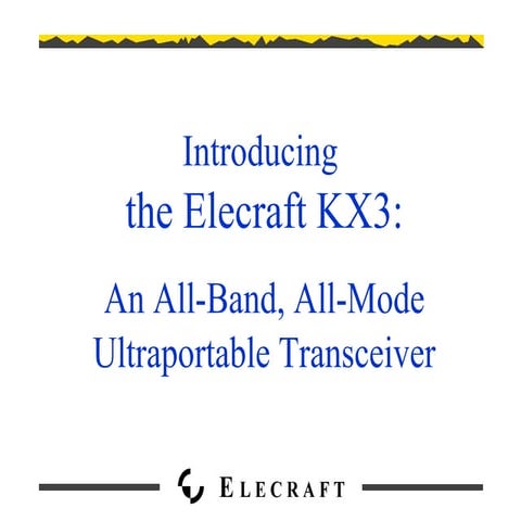 Download Elecraft KX3 specifications | PPT