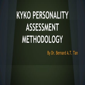 Kyko personality assessment mehodology | PPTX