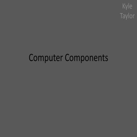 Unit 3, P1 computer components | PPT