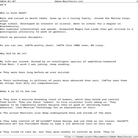 Kyle Odom Manifesto #flushyourmeds Barry Scott | PDF