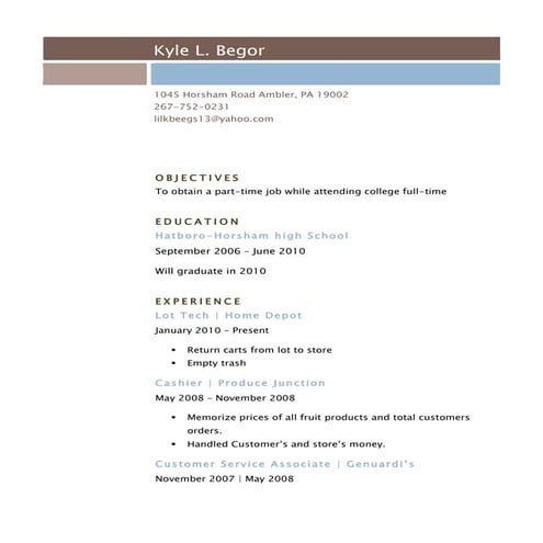 Kyle begor resume | DOCX