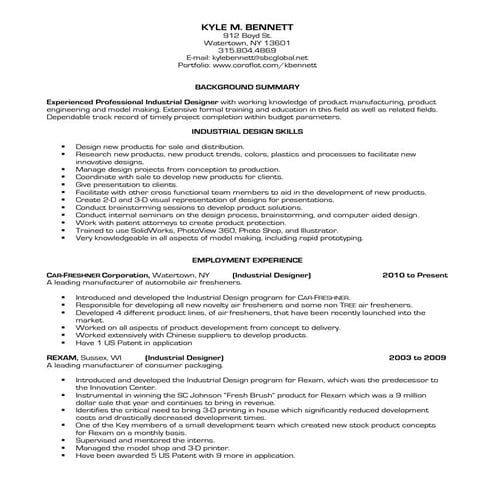 Kyle bennett resume 2013 | PDF