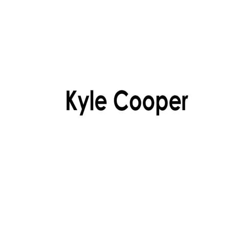 Biography of the designer kyle cooper