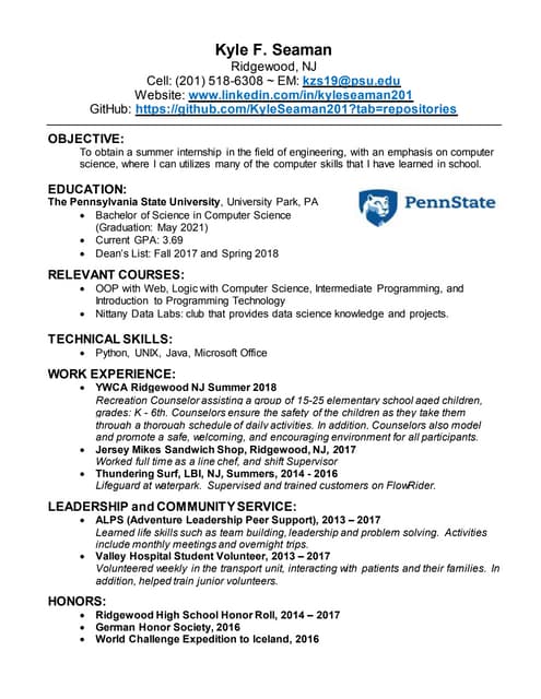 Resume(Data Science) | PDF | Programming Languages | Computing