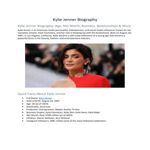 Kylie Jenner Biography The Celeb post.pdf