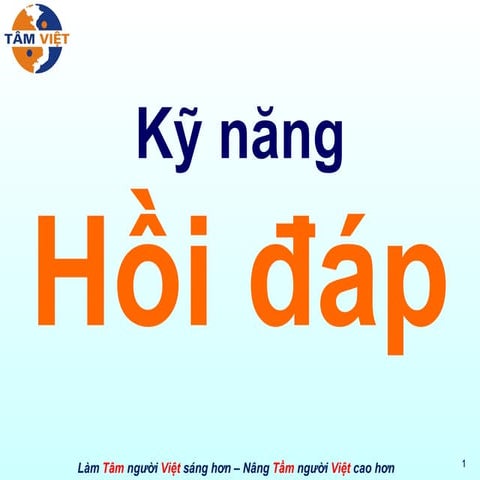 Ky nang hoi dap | PPT