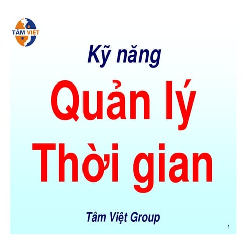 Ky nang quan li thoi gian | PDF