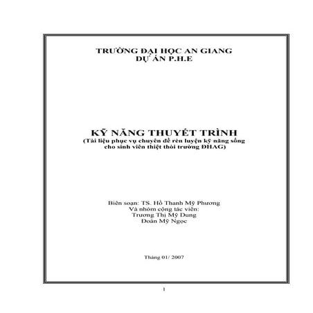 Ky nang thuyet trinh | PDF
