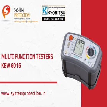 Kyoritsu Multi-Function Testers | KEW 6016 | PDF