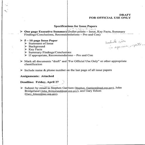 Specifications for Issues Papers | PDF