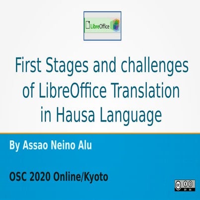 First Stages and challenges of LibreOffice Translation in Hausa ...