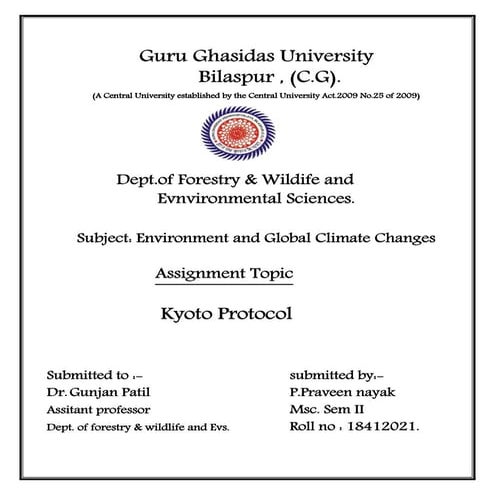 Kyoto protocol | PDF