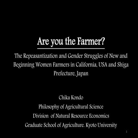 Are you the Farmer? | PPTX | Agriculture | Industries