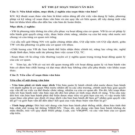 Ky thuat soan thao van ban | DOC