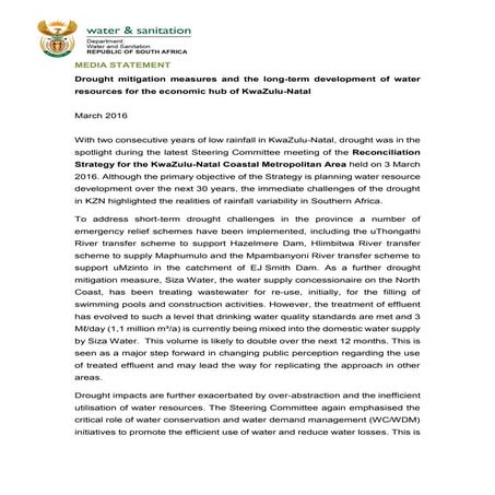 Drought Assessment and Mitigation in Southwest Asia | PDF