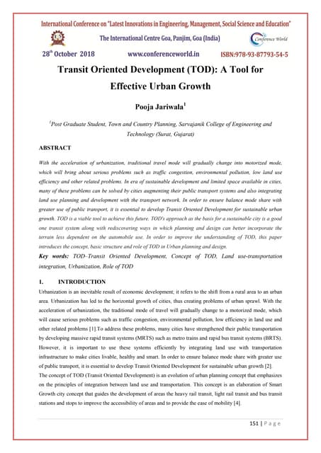 Enhancing Sustainable Urban Growth and Connectivity through Indonesia’s Transit-Oriented ...