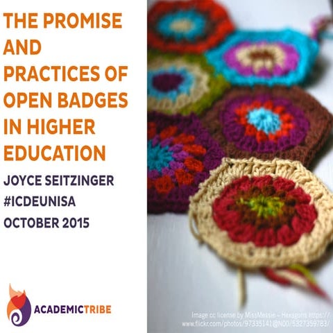 Promise And Practice Of Openbadges Icdeunisa Pdf